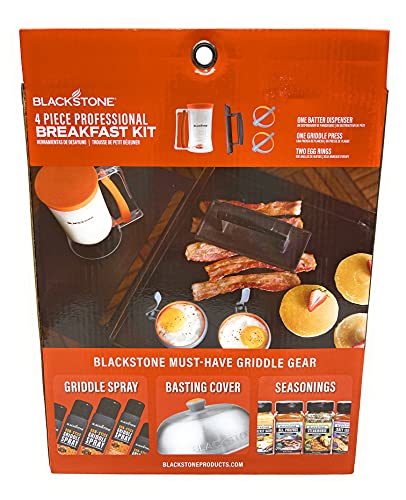Blackstone Authentic Griddle Professional Starter Bundle: Griddle Kit, Breakfast Kit, Seasoning & Conditioner, and Grease Cup Liners
