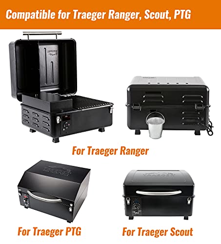 NUPICK 25 Pack Mini Grease Bucket Liner for Traeger Ranger, Scout, PTG, Grill Drip Tray for Traeger BAC459, 4.3" x 4"
