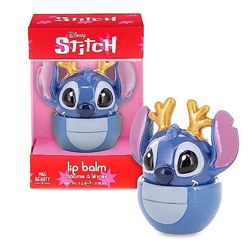MAD BEAUTY Disney Stitch At Christmas Lip Balm, Fragranced with Cherry, Smooth & Hydrated Lips
