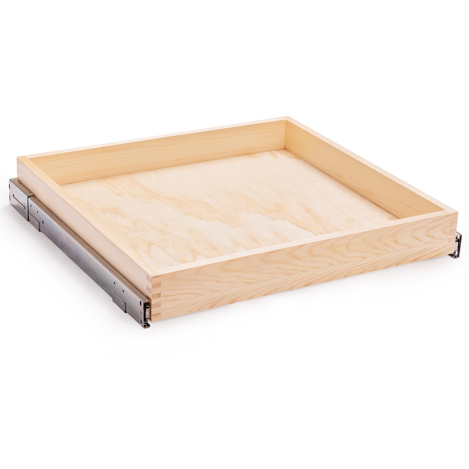 Mulush Pull Out Cabinet Drawer, 32โW x 21โD Soft Close Slide Out Wood Drawer Organizer for Kitchen, Finished, Bottom and Side Assembly (Wood Drawer Part is Width 31'')