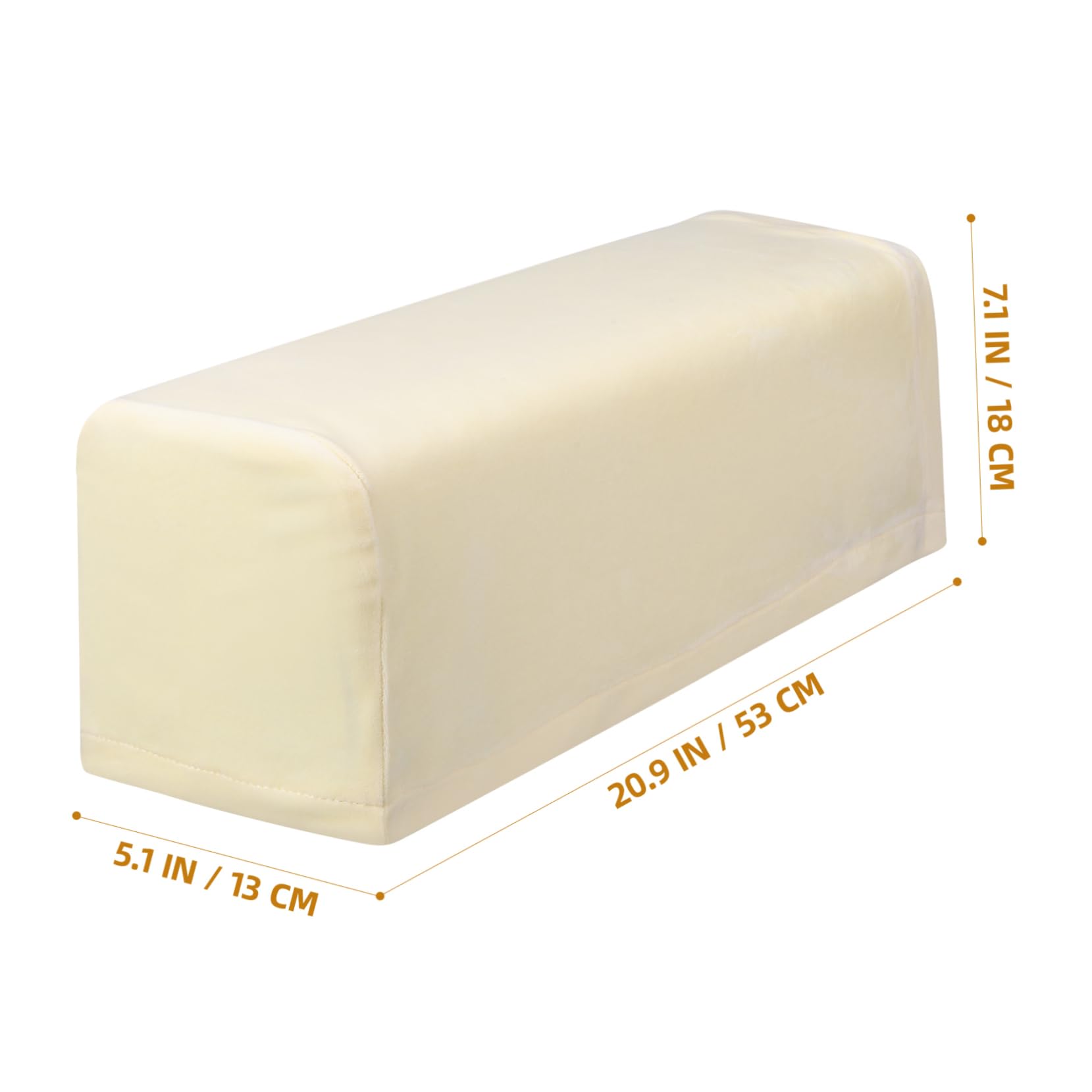GOOHOCHY 2Pcs Universal Sofa Armrest Covers Elastic Protective Covers for Sofas Beige Comfortable Long-Lasting Decor
