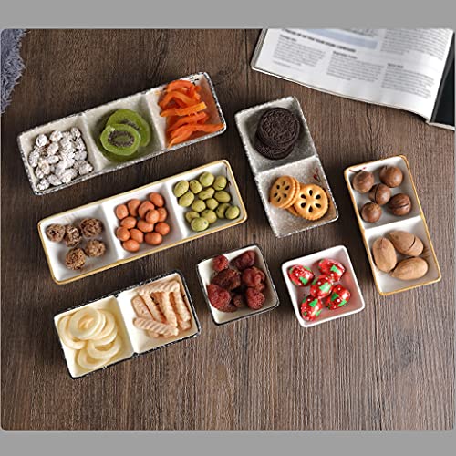 OUSIKA Ice Cream Porcelain Bowl-Snack Bowl Dessert Salad Bowl for Microwave Oven Dishwasher Refrigerator 4 Pieces Plates