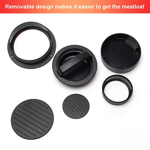 Luxiv 3 in 1 Burger Press, Hamburger Patty Maker Stuffed Burgers Press with 100p Burger Paper for BBQ Non-Stick Sliders Beef Burger Press (Black)
