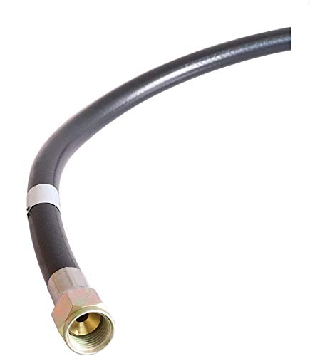 KIBOW 10Ft Low Pressure Propane Quick-Connect Hose-3/8 Inch SAE Female Flare Fitting & Male Full Flow Plug for RVs
