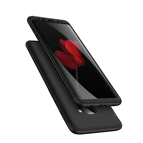 MuZiFei Case for Galaxy S9 Plus, 3-in-1 Ultra-Thin Slim Hard PC Case Cover Anti-Scratches 360 Degree Full Body Protective Cover Compatible with Samsung Galaxy S9+ Plus 6.2“ (Black)