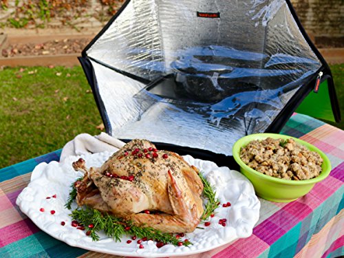 Sunflair Portable Solar Oven Deluxe with Complete Cookware, Dehydrating Racks, and Thermometer - Great for Camping, Outdoor Activities