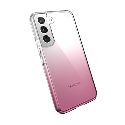 Speck Products Presidio Perfect Clear Ombre Samsung Galaxy S22 Case, Clear/Vintage Rose Fade