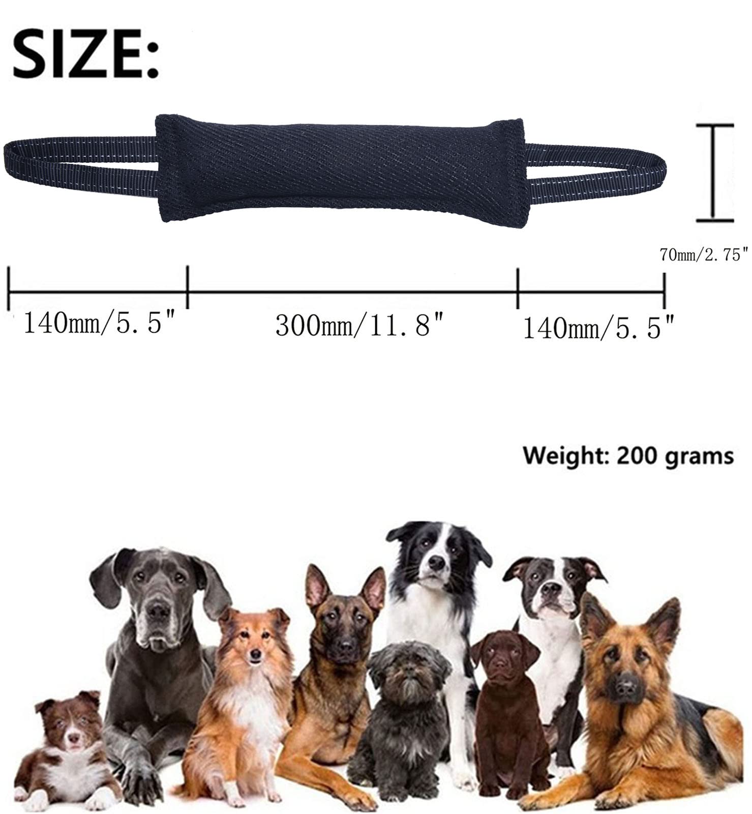 Clysrou Dog Tug Toy Dog,Tough Jute Bite Pillow - Durable, Training Equipment - Puppy to Large Dogs Interactive Toy.