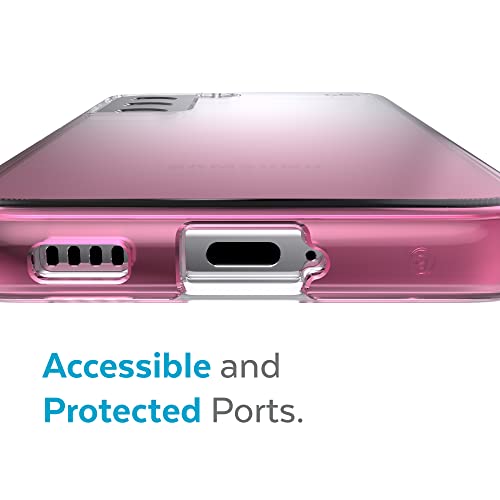 Speck Products Presidio Perfect Clear Ombre Samsung Galaxy S22 Case, Clear/Vintage Rose Fade