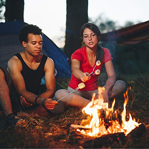 GOLF Marshmallow Roasting Sticks, 5 Pack Extra Long 34ββ Stainless Telescoping Hot Dog Smores Skewers Kids Safe Barbecue Forks for Campfire, Camping, Bonfire and Grill