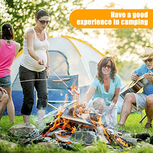 GOLF Marshmallow Roasting Sticks, 5 Pack Extra Long 34ββ Stainless Telescoping Hot Dog Smores Skewers Kids Safe Barbecue Forks for Campfire, Camping, Bonfire and Grill