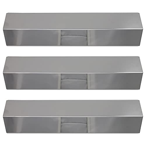 3-Pack BBQ Grill Heat Shield Plate Tent Replacement Parts for Uniflame GBC956W1NG-C - Compatible Barbeque Stainless Steel Flame Tamer, Guard, Deflector, Flavorizer Bar, Vaporizer Bar, Burner Cover 15"