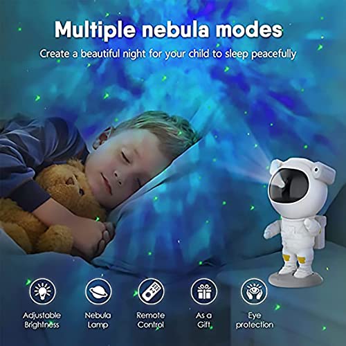 Pleshy Spacebuddy Projector, Pleshy Spacebuddy, Light Projector for Bedroom , Astronaut Star Night Light Projector, Night Light Projector for Kids, Adult (1 pcs Black-Gold)