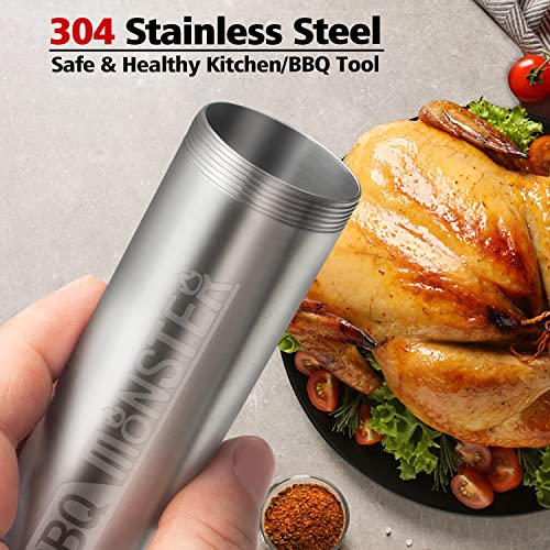 BBQ Monster Meat Injector Syringe Kit with 4 Professional Marinade Injector Needles for BBQ Grill Smoker, Turkey and Brisket; 2-oz Large Capacity, Including Paper User Manual, Recipe E-Book (PDF)