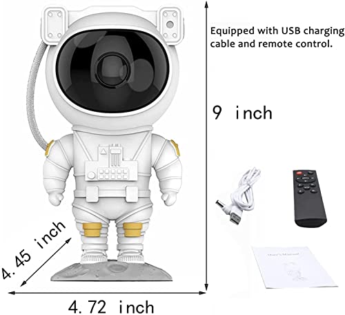 Utnmdd Astronaut Light Star Galaxy Projector - Star Night Light for Kids LED Sky Astronaut Projector with Timer, Remote Control and 360°Adjustable Rotating for Bedroom (Astronaut)