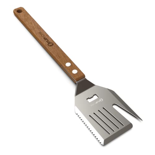 FlipFork Boss - 5 in 1 Grill Spatula with Knife, Fork, Bottle Opener and Turner BBQ Tools. All in One Grill Accessories Set for Outdoor Grills. 18 inch Grilling Accessories BBQ Set
