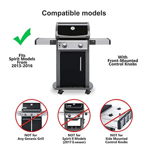 only fire Burner Control Knobs Grill Knobs Replacement for Weber Spirit 200 Gas Grill with Front-Mounted Controls (Year 2013 and Newer)