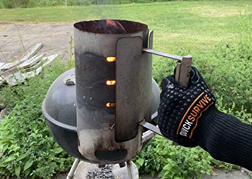 QUICKSURVIVE - Extreme Heat Resistant Glove up to 932F for BBQ, Grilling, Baking Fire Pit and Fire Place Fire Safety Glove ( 2 Gloves Total)