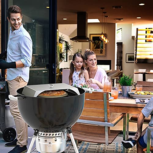 Skyflame Universal Stainless Steel Pizza Oven Kit with Stone for Most Gas Grills and Pellet Grill Conversion Kit, 22x15 Inches