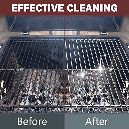 RadStar BBQ Grill Cleaning Blocks - 4 pcs with Handle. Great Grill Brush and Scraper for Grill Cleaning Made from Pumice Stone and is Bristle Free. Clean Grill Griddle and cast Iron