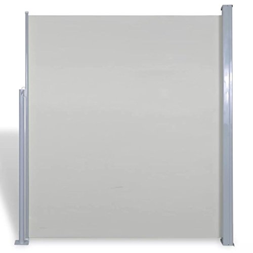 Festnight Patio Retractable Privacy Wall Folding Side Awning Screen Divider Fence Garden Outdoor Sun Shade and Wind Scree for Lawn Terrace Backyard Gray 9.8 x 5.3 Feet (L x H)