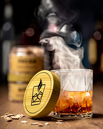 Smoke Board’s Old Fashioned Cocktail Smoker Kit with Torch - Whiskey/Bourbon Drink Infuser with Three Wood Chips, Smoker Kit Includes, Mixing Glass, Smoke Board, and Torch Lighter, USA Based Company