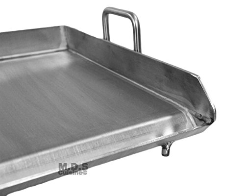 Stainless Steel Flat Top Comal Plancha 18"x16" inch BBQ Griddle for cooking with Outdoors Stove or Grill catering