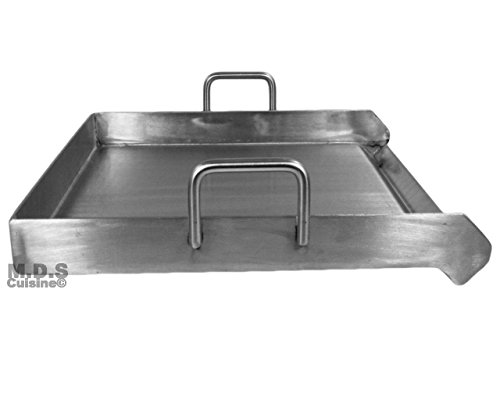 Stainless Steel Flat Top Comal Plancha 18"x16" inch BBQ Griddle for cooking with Outdoors Stove or Grill catering