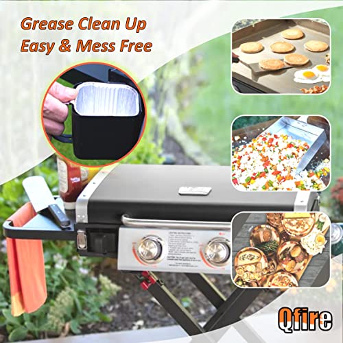Qfire 24 Pack Small Griddle Drip Grease Cup Liners Compatible with 1 Burner & 2 Burner Razor Griddles,GGC2030M/GGT2160M/GGC2228MG Razor Griddle Grease Liner Accessories(Small Size)