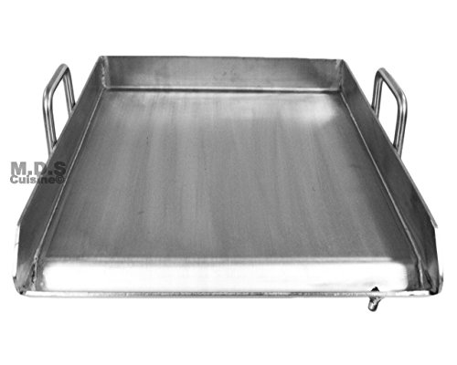 Stainless Steel Flat Top Comal Plancha 18"x16" inch BBQ Griddle for cooking with Outdoors Stove or Grill catering
