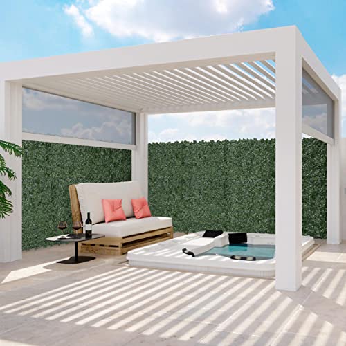 Yaheetech Ivy Privacy Fence, 38" x 116" Artificial Hedges Fence and Faux Ivy Leaf Decorative Screen with Mesh Backing for Outdoor Indoor Garden Balcony Decor, 2PCS