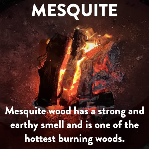 Billy Buckskin Co. Campfire Wood Bundle | 1 Click Fire Ready to Light | Pinion, Juniper, Mesquite with Firestarter Sticks | Simply Light and Go | Split Seasoned Fire Wood for Campfire Outdoor | 19 lb