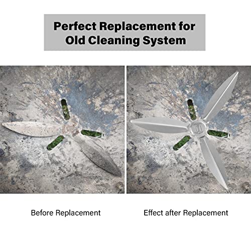 GARNETIN 22-1/2-Inch One-Touch Cleaning System Kit for Weber Charcoal Grills, 7444 Replacement Parts Grill Accessories for Weber Kettle Grills, Silver-USA Made