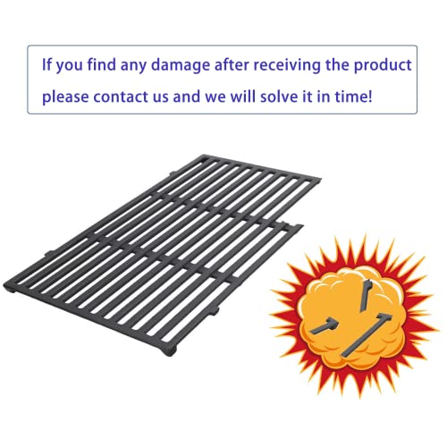 Utheer 7638 17.5 Inch Cast Iron Grill Grates Replacement for Weber Spirit I & II 300 Series, Spirit 700, Genesis 1000-3500, Spirit E/S-310, E/S-320, E/S-330, Genesis Silver Gold Platinum B/C, 7639