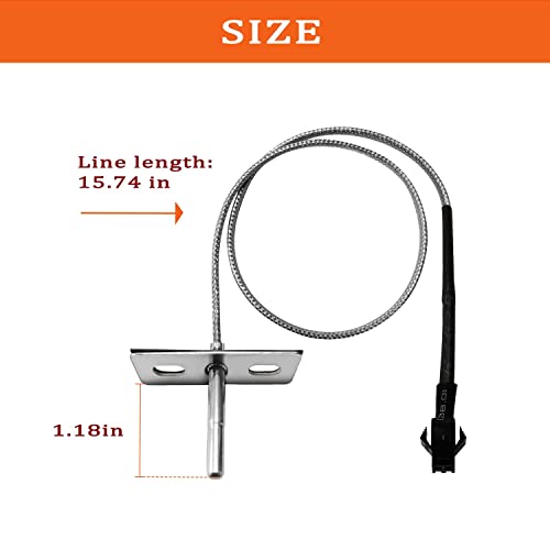 Replacement RTD Temperature Sensor Probe for Pit Boss P7 Series Vertical Smoker, BBQ PB-39P350 Part, Temperature Probe Sensor
