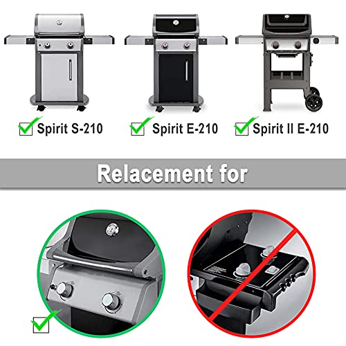 SHINESTAR 15.3-Inch Durable Flavorizer Bars Replacement for Weber Spirit & Spirit II 200 Series (Front Control) Grill Parts, Stainless Steel, 3-Pack