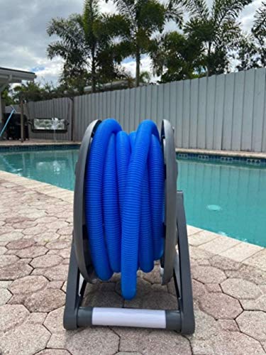 SmartClear SPAGHR001 Swimming Pool Storage Reel β Hose Not Included β Lightweight, Durable Design, Chemical and Weather-Resistant, Grey