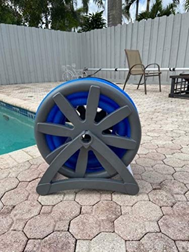 SmartClear SPAGHR001 Swimming Pool Storage Reel β Hose Not Included β Lightweight, Durable Design, Chemical and Weather-Resistant, Grey