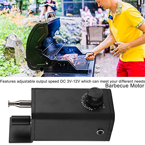 Grill Motor BBQ Rotator Motor, Adjustable Speed Electric Barbecue Motor, Low Noise and Low Energy Consumption, 3-12V(US 110V)