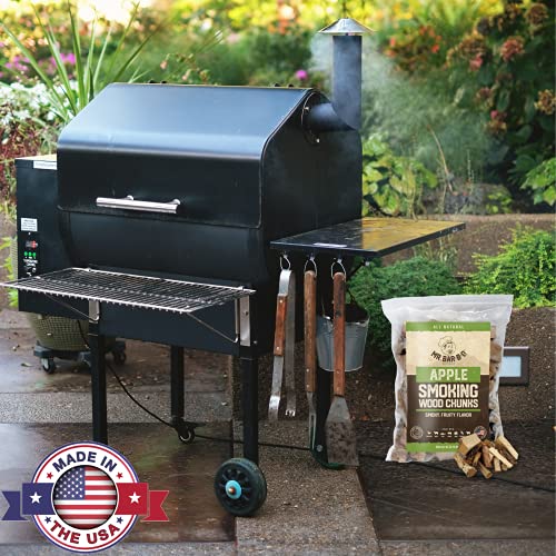 Mr. Bar-B-Q Apple Smoking Wood Chunks | All-Natural BBQ Wood Chunks | Delicious Smokey Fruity Flavor | 3.5 Pound Bag of Wood Chunks
