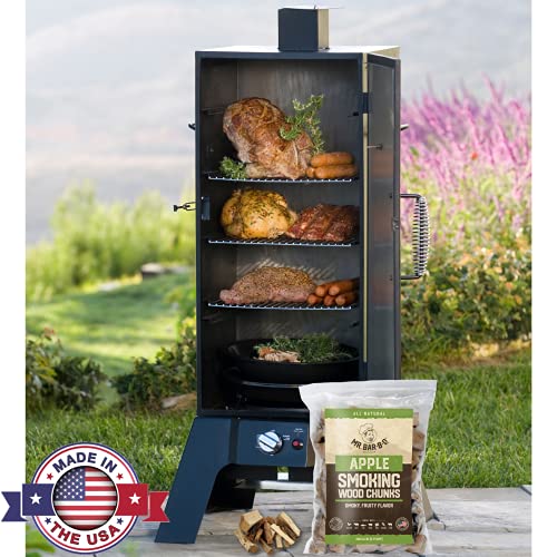 Mr. Bar-B-Q Apple Smoking Wood Chunks | All-Natural BBQ Wood Chunks | Delicious Smokey Fruity Flavor | 3.5 Pound Bag of Wood Chunks