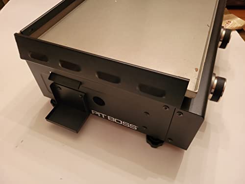 Wind Guard and Warming Rack Set for Pit Boss 2 Burner TableTop LP Gas Griddle and Other Portable Griddles in this size, Dark Brown (WGPB2)