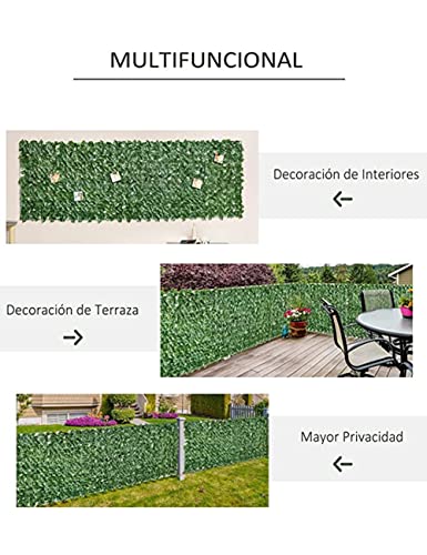 Artificial Ivy Privacy Fence Screen Artificial Green Wall,Artificial Green Wall, Plant Wall Panel Screen Fencing Roll Ivy Privacy Screen Outdoor Wall Covering(Size:1x1m/3.28x3.28ft)