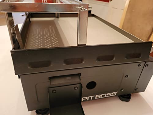 Wind Guard and Warming Rack Set for Pit Boss 2 Burner TableTop LP Gas Griddle and Other Portable Griddles in this size, Dark Brown (WGPB2)
