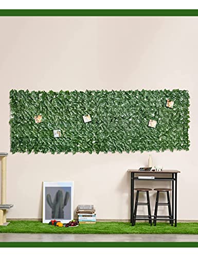 Artificial Ivy Privacy Fence Screen Artificial Green Wall,Artificial Green Wall, Plant Wall Panel Screen Fencing Roll Ivy Privacy Screen Outdoor Wall Covering(Size:1x1m/3.28x3.28ft)