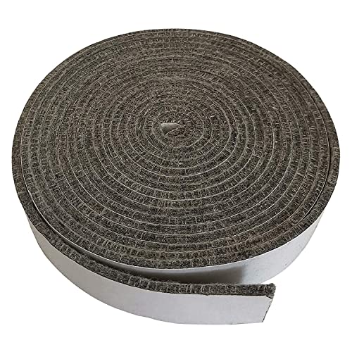 Smoker Gasket Seal, High Temp Grill Gasket Replacement, 14.7FT 7/8"x1/6" BBQ Smoker Gasket, Pre-Shrunk Accessories Self Stick Tape Felt High Seal Material