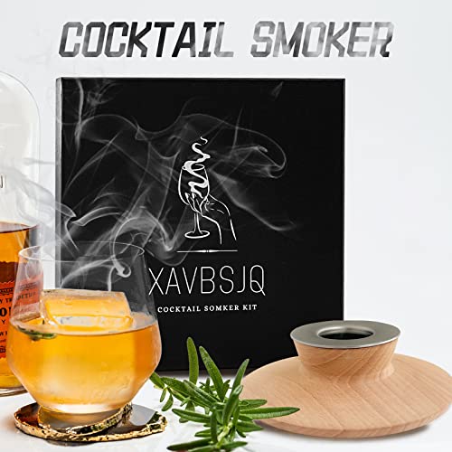 Cocktail Smoker Kit, Old Fashioned Smoker kit with Torch, 4 Kinds of Wood Smoker Chips for Bourbon and Whiskey. Gift for Whiskey Lovers, Dad, Husband, Men(No Butane)