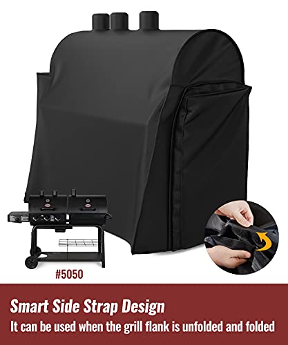 NUPICK 8080 Grill Cover for Char-Griller 5050 Duo Grill, Heavy Duty and Waterproof Grill Cover, All Weather Protection
