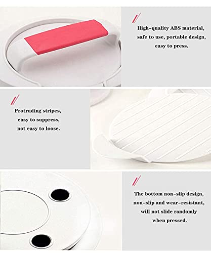 NatldGs Hamburger Press Patty Maker Burger Press Mold Perfectly Sized 5” Burger Mold Rings Easy Release Round Hamburger Patty Press for Grill Accessories Set (1 Piece) White