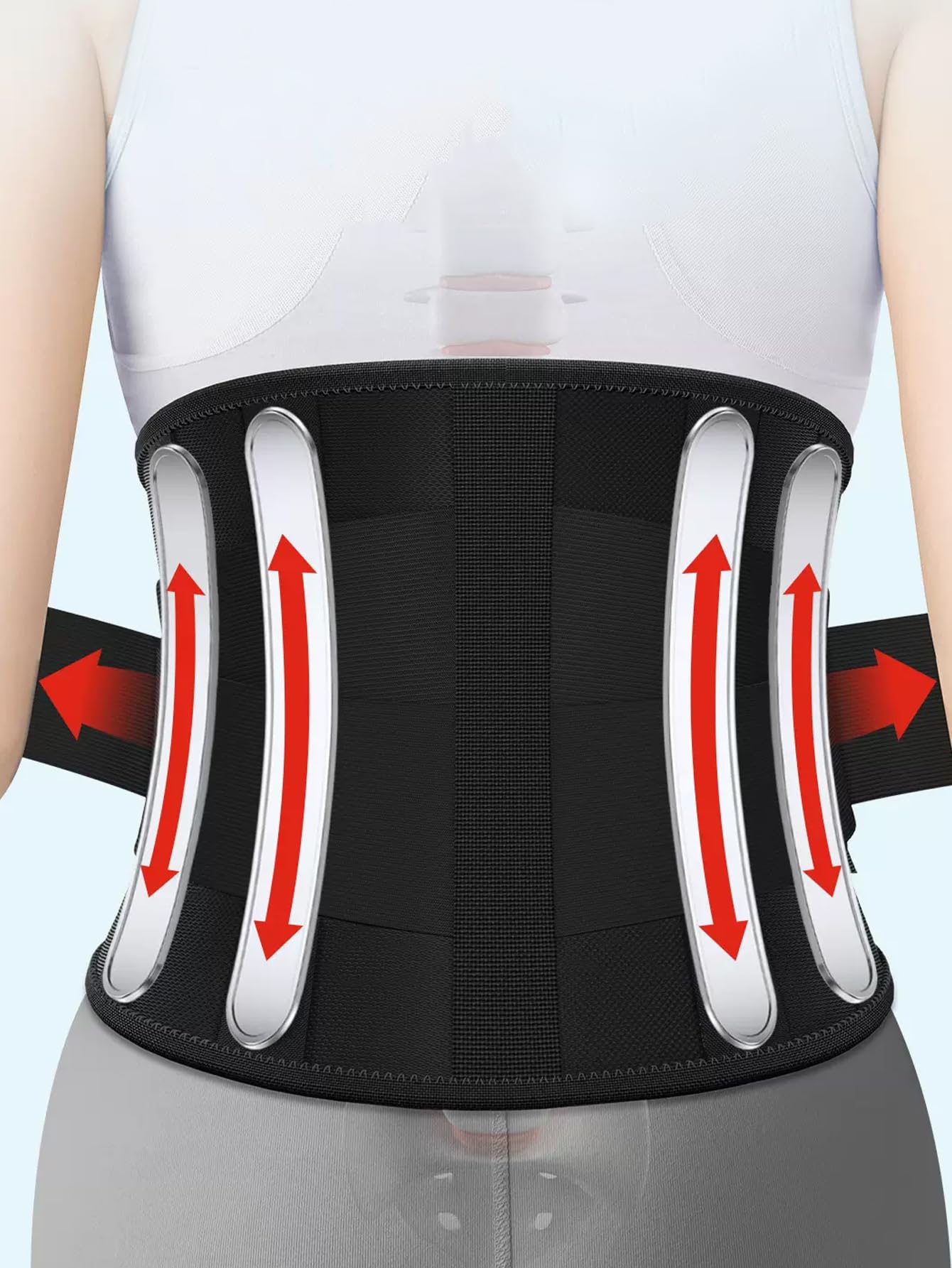 Z ZEAMO Back Brace for Men & Women with Lumbar Pad,Lumbar Support Belt for Lower Back Pain Relief with Pulley System,(Size: XL)